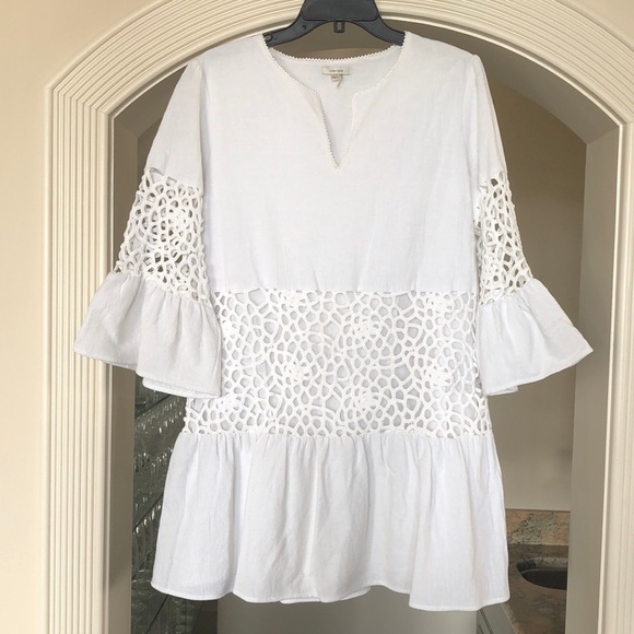 Tyler Boe | Dresses | Tyler Boe Ingrid Eyelet Skimmer Dress White Size ...